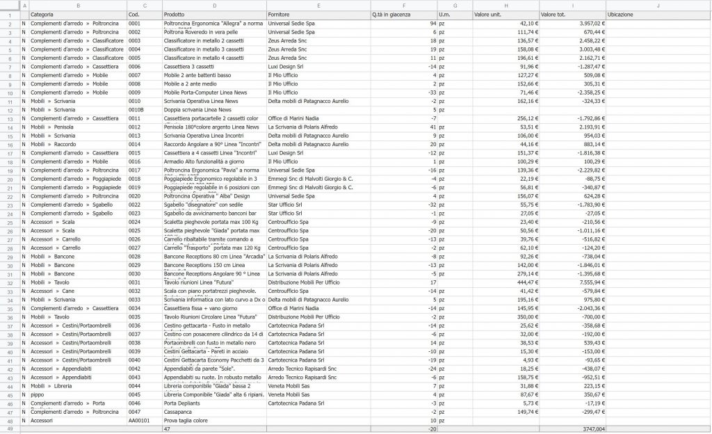 Inventario magazzino con Excel: come si fa e quali rischi ci sono