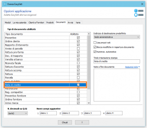 Nota di credito con Easyfatt: come si crea